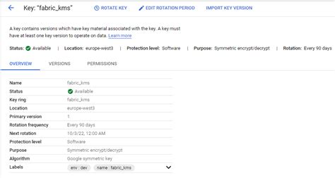 Fabric Master Key Integrated With Kms K View Support