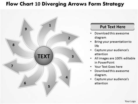 Chart 10 Diverging Arrows Form Strategy Ppt Circular Flow Spoke Process PowerPoint Templates