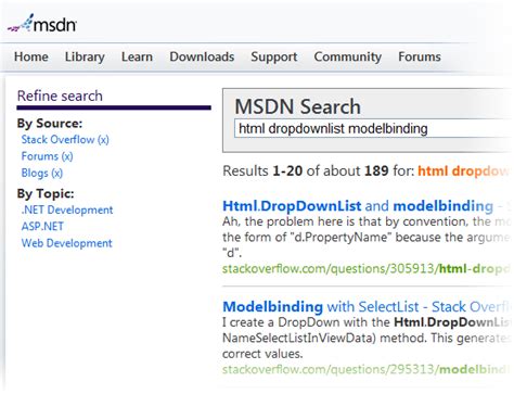 Stack Overflow Results Featured In Msdn Search Stack Overflow