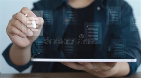 Business People Select One Correct Data Concept Of Data Review And