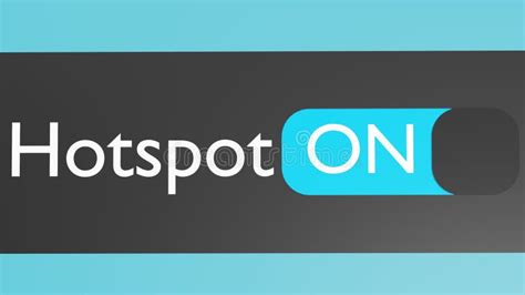 Turn On Hotspot Button Slider Wi Fi Hotspot 3d Render Stock Illustration Illustration Of