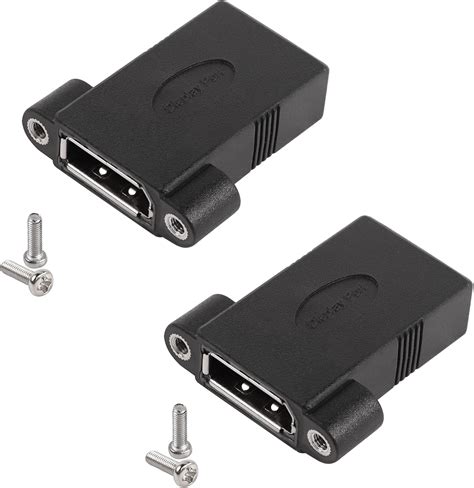 Amazon Com QIANRENON K DP Panel Mount Coupler Displayport Female To Female Straight Through