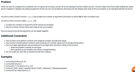Solved Problem When We Want To Compute The Cumulative Sum Of Chegg