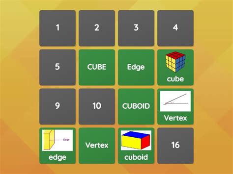 Cube And Cuboid Matching Pairs