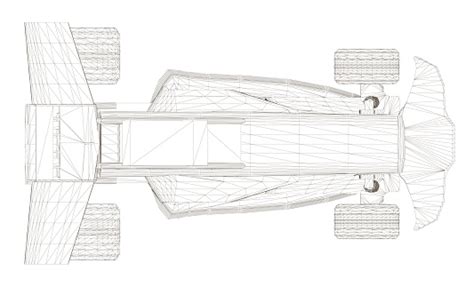 와이어 프레임 장난감 스포츠카입니다 위에서 볼 수 있습니다 흰색 배경에 격리 된 검은 선에서 기계 와이어 프레임 3d 벡터 일러스트레이션 등측투영법에 대한 스톡 벡터 아트