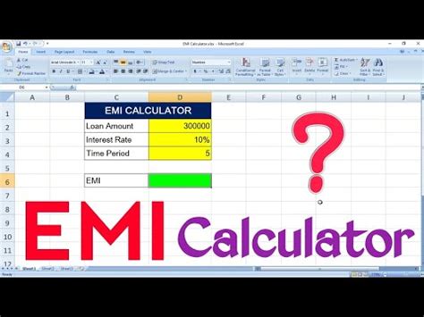 How To Calculate Loan EMI In Microsoft Excel Loan EMI Calculator In Excel YouTube