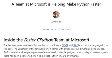 微软 Faster Cpython 团队:为 Python 社区增添价值 知乎 微软 Faster Cpython 团队:为 Python 社区增添价值 知乎