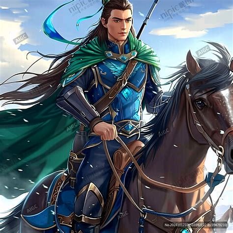 Ai创作图赵云插画 人物插画 原创武将人物 武将插画 插画 关云长卡通 锦马超 纯人物插画 赵云设计稿 原创武将 插画 游戏人物 人物设计