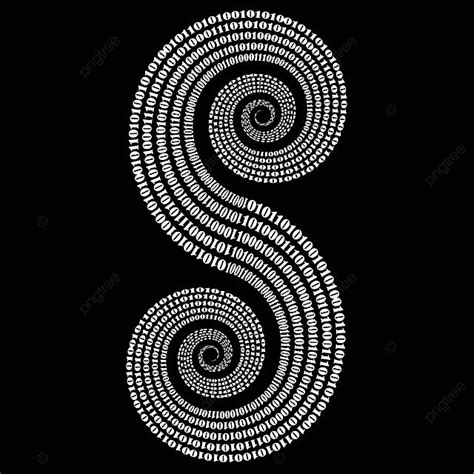 Binary Code Background Numbers Concept Spiral Bright Virtual Vector Spiral Bright Virtual Png