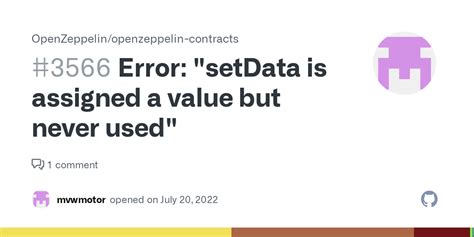 Error Setdata Is Assigned A Value But Never Used · Issue 3566 · Openzeppelinopenzeppelin