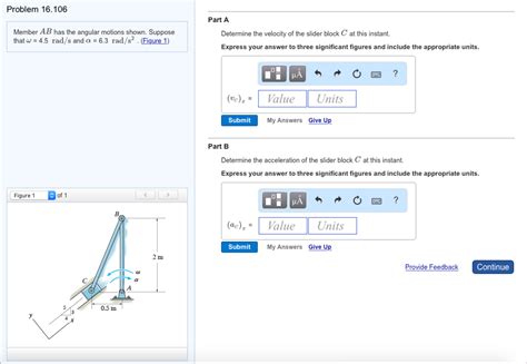 Solved Member Ab Has The Angular Motions Shown Suppose That