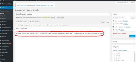 Tutoriel Ajouter Une Vidéo Dans Un Article Groupe Spéléo Canyon De