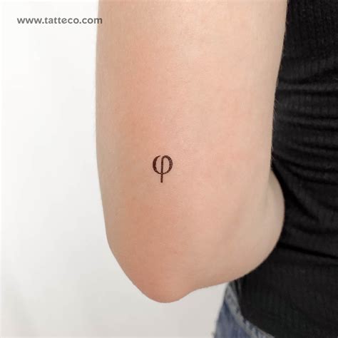 Phi Temporary Tattoo Set Of 3 Tatteco