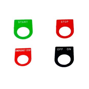 Label For Push Button Switch Nameplate Custom Made Accept On Off Emergency Stop Panel Label Size