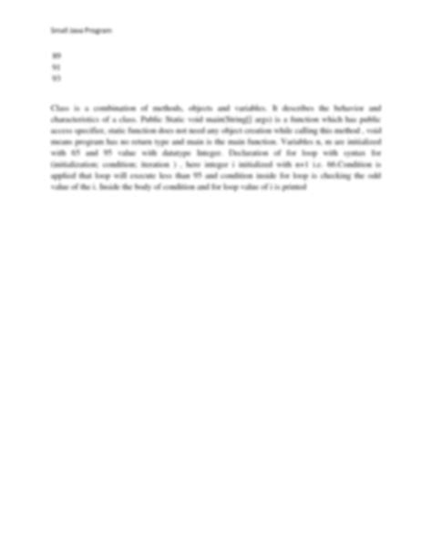 SOLUTION Small Program In Java Studypool