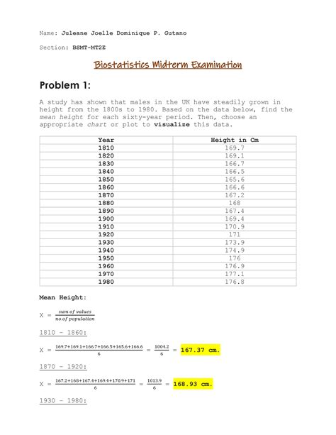 Biostatistics Midterm Medical Technology Studocu