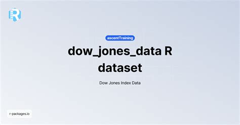 Dowjonesdata Dataset R Packages
