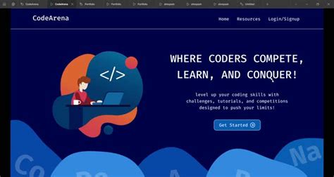 Uiux Coding Design Development Learningplatform Codearena Shreyash Garudkar
