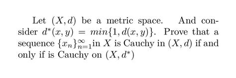 Solved Let X D Be A Metric Space And Consider Chegg