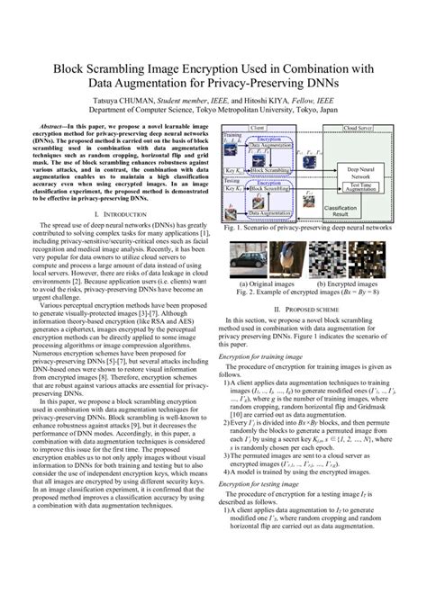 Block Scrambling Image Encryption Used In Combination With Data
