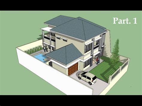 Sketchup Tutorial House Building Part Building A House Duplex House Design House
