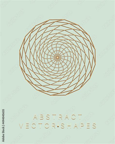 Geometric Shape For Design Wireframe Illustration Molecular Grid 3d Technology Style Vector