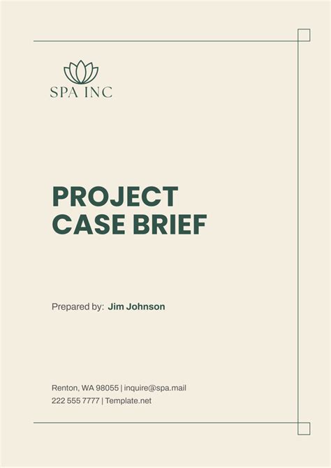 Free Project Specification Document Template To Edit Online