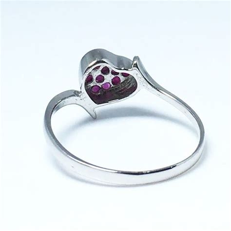 Heart Ring Ruby Heart Ringgemstones Ring Valentines Day Etsy
