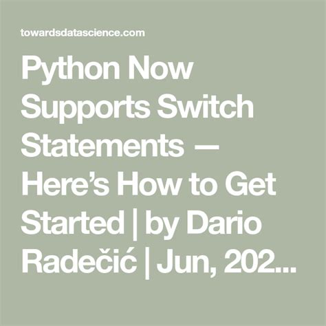 Python Switch Statements How To Get Started How To Switch Python