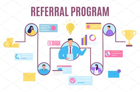 Referral Program Concept Vector Pre Designed Vector Graphics