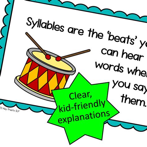 Syllable Identification And Counting Early Literacy No Prep