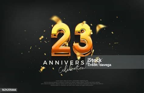 3d 23주년 기념 디자인 강하고 대담한 디자인 인사말과 축하를 위한 프리미엄 벡터 배경입니다 23에 대한 스톡 벡터 아트 및 기타 이미지 Istock