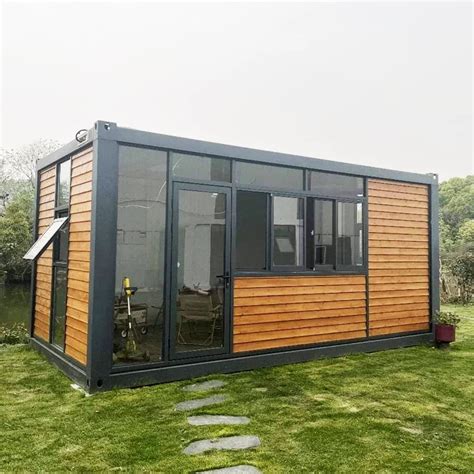 บ้านสำเร็จรูปขนาด 20 ฟุต ถอดย้ายได้ แผงแซนวิชผนังกระจก ร้านกาแฟ ร้านค้า ห้องต้อนรับ ห้องประชุม