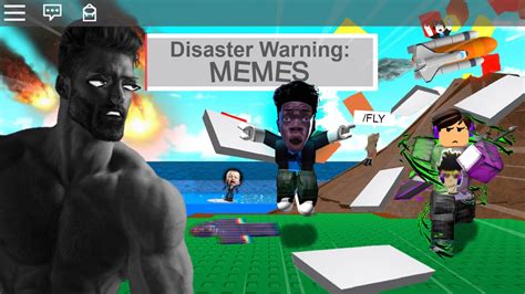 Roblox Natural Disaster Survival Funny Moments Memes Youtube