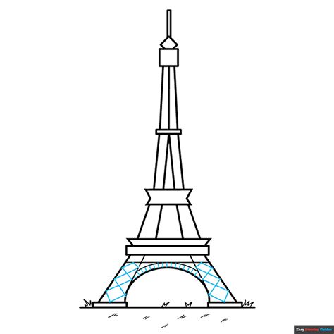 How To Draw The Eiffel Tower Really Easy Drawing Tutorial
