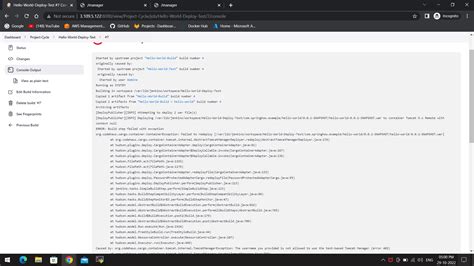Jenkins Deploy A War Ear To Container Marked Build As Failure When Deploying To Tomcat