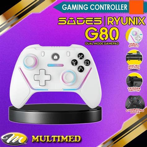 Sades Ryunix G80 Gamepad Hall Effect Dual Mode Gaming Controller