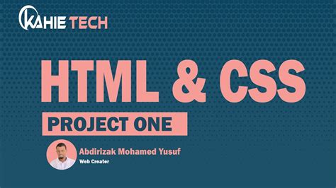 Html And Css Project One Somali Youtube