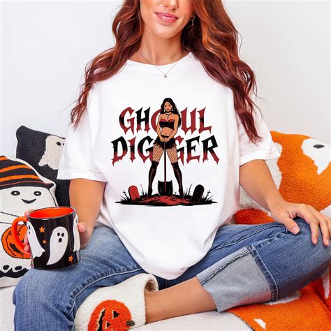 Ghoul Digger Sexy Halloween Girl Png Spooky Graveyard Digital