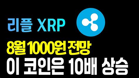 리플 전망 리플 Sec 비공개 합의 진행 리플 8월에 1000원 전망 이 코인은 10배 상승 리플 Sec 리플소송