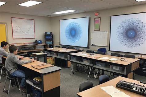 Premium Photo Showcase A Physics Lab With Babes Experimenting With Sound Waves And Frequencies