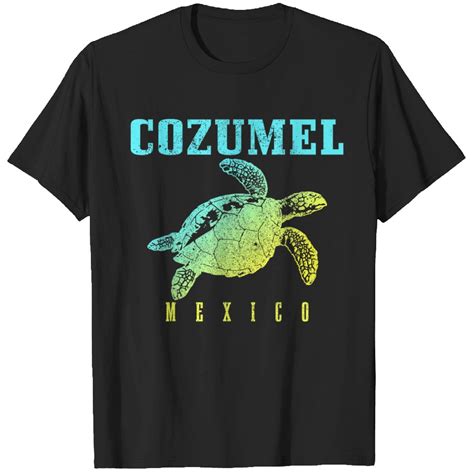 Cozumel Beach Mexico Sea Turtle Surfer Scubas Divings T Shirts Sold By Sherriajserc2 Sku
