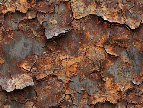 Rusted Metal Surface With Rough Textured Streaks Of Rust Stock Illustration Illustration Of
