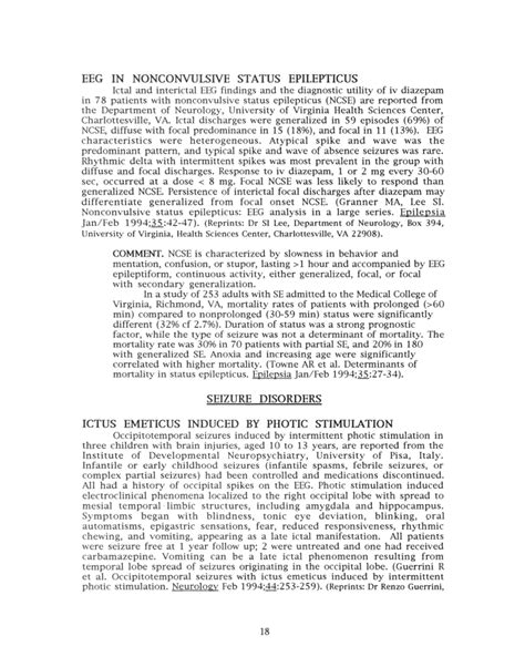 Pdf Eeg In Nonconvulsive Status Epilepticus