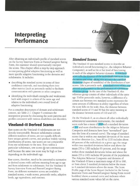 Interpreting Scores Pdf