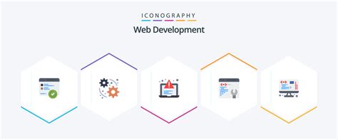 Web Development Flat Icon Pack Including Web Development Alert Data Web Page