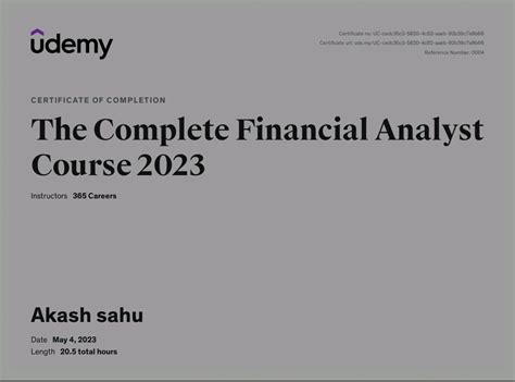 Akash Sahu On Linkedin Financialanalyst Udemycertificate