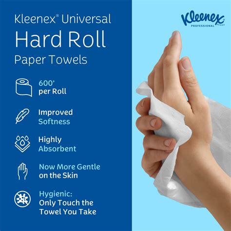 Kleenex® Universal Hard Roll Paper Towels 50606 175 Core With