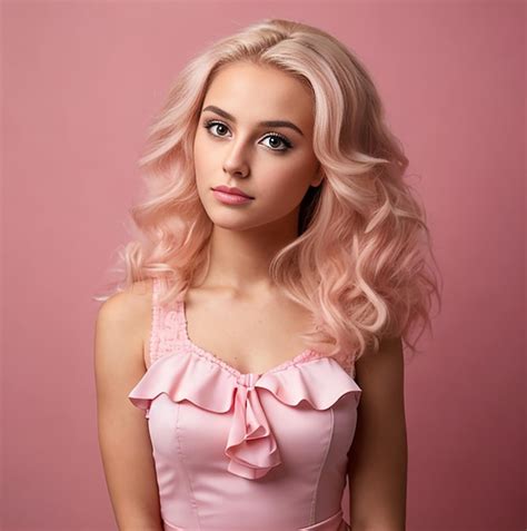 Premium Ai Image Pink Barbie Background