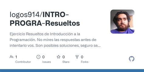 Github Logos914intro Progra Resueltos Ejercicio Resueltos De Introducción A La Programación
